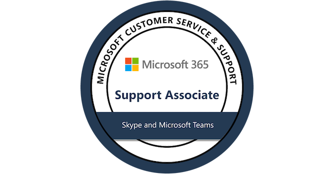 Microsoft 365 Skype and Microsoft Teams Support Associate - Credly