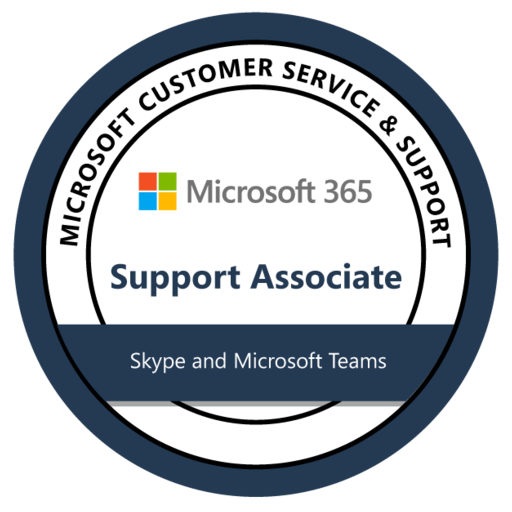 Microsoft 365 Skype and Microsoft Teams Support Associate - Credly