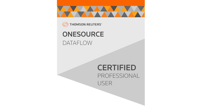 ONESOURCE DataFlow Professional User Certification - Credly