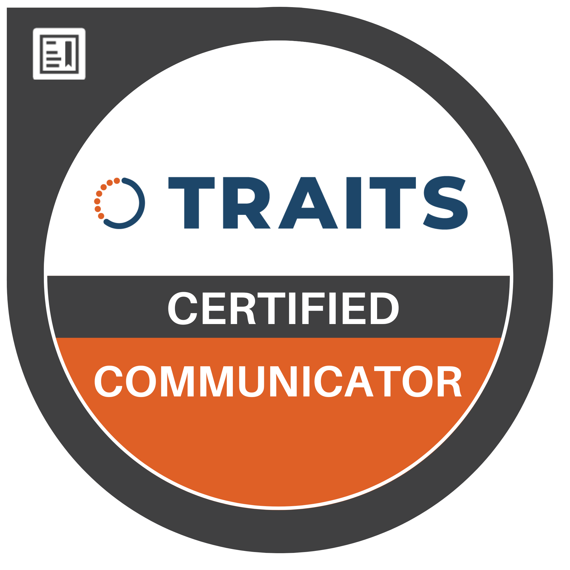 TRAITS Certified Communicator | Communication Skills for Sales and Customer Service - Credly