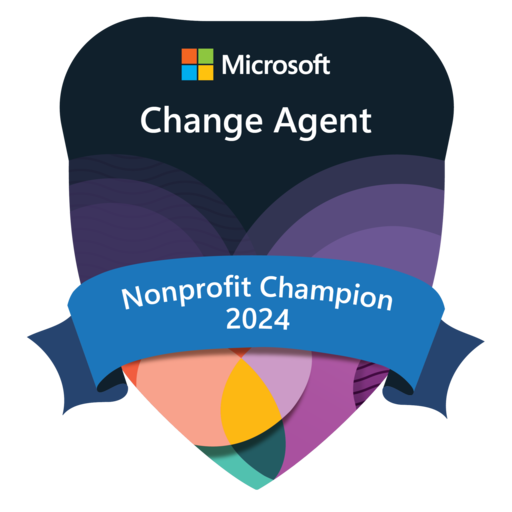 Microsoft Change Agent Nonprofit Champion 2024 Badge - Credly