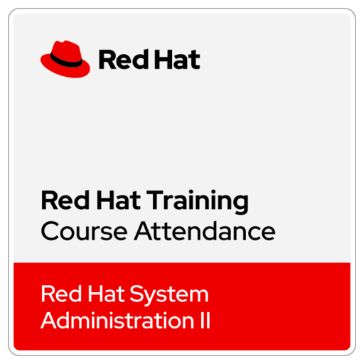 Red Hat System Administration II (RH134) - Ver. 8.2 - Credly