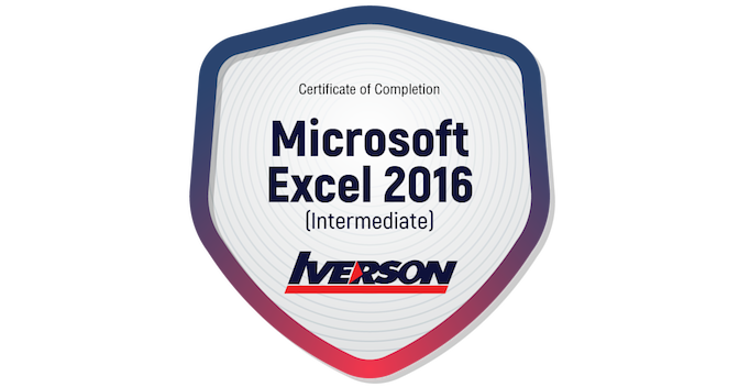 Microsoft Excel 2016 (Intermediate) - Credly