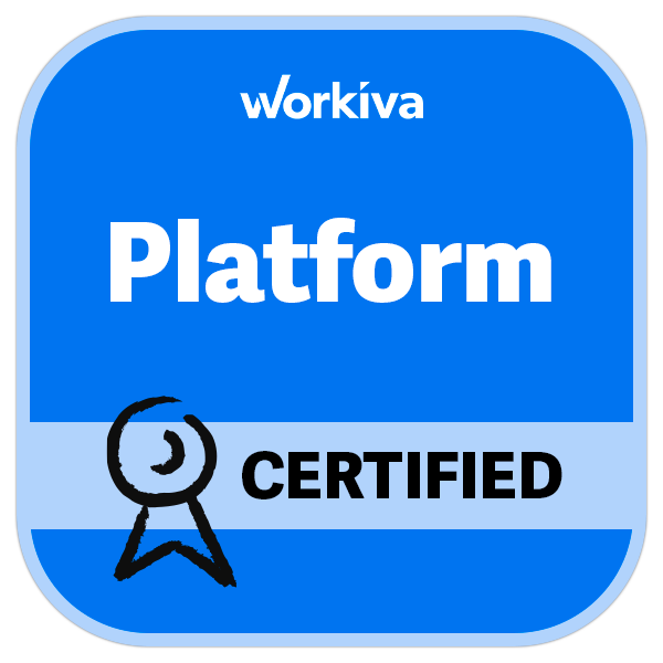 Workiva Platform Certification - Credly