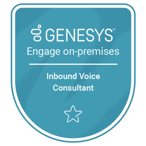Genesys Engage on-premises: Inbound Voice Certification - Credly