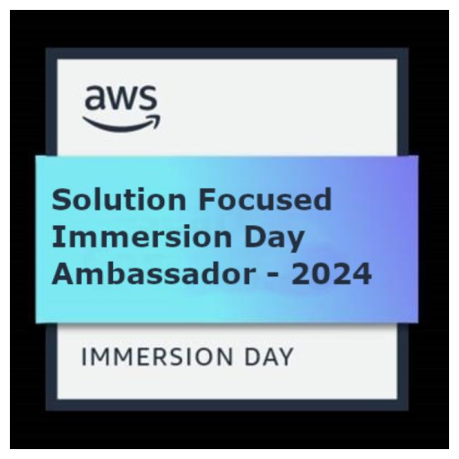 Solution Focused Immersion Day Ambassador - 2024 - Credly