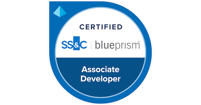 Blue Prism Certified Associate Developer - Credly