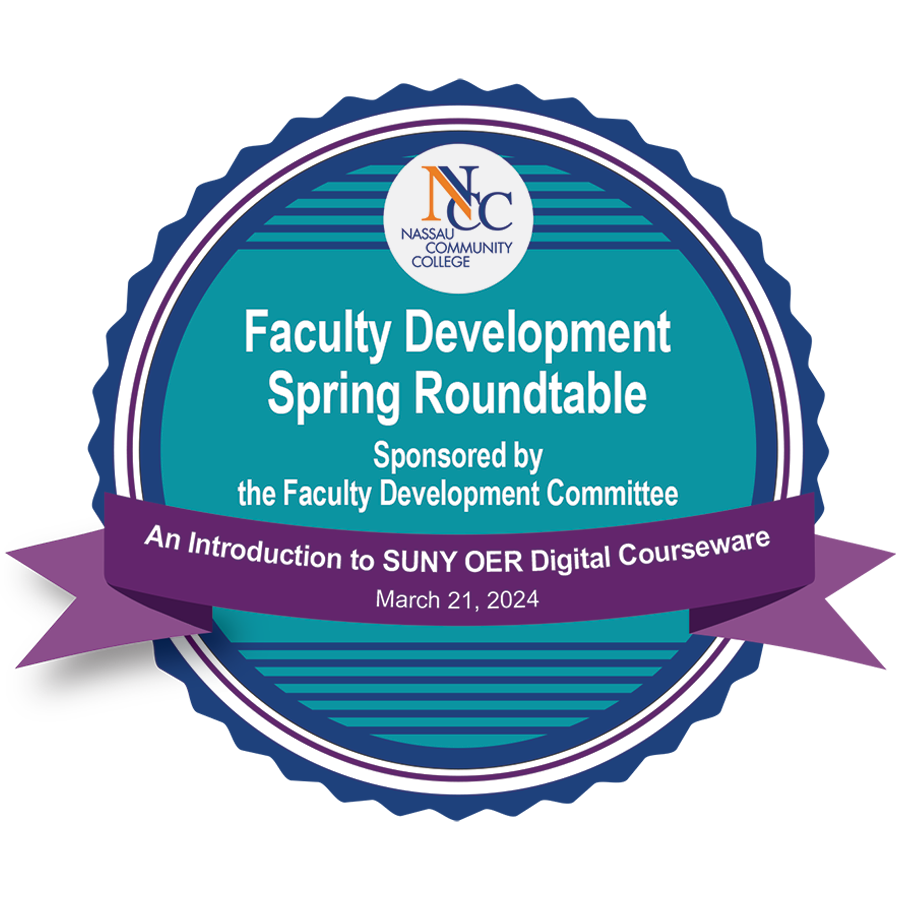 An Introduction to SUNY OER Digital Courseware - Credly