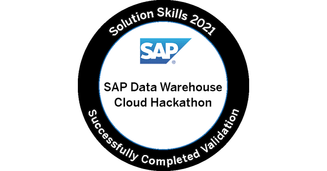 SAP Solution Skills 2021 - SAP Data Warehouse Cloud Hackathon - Credly