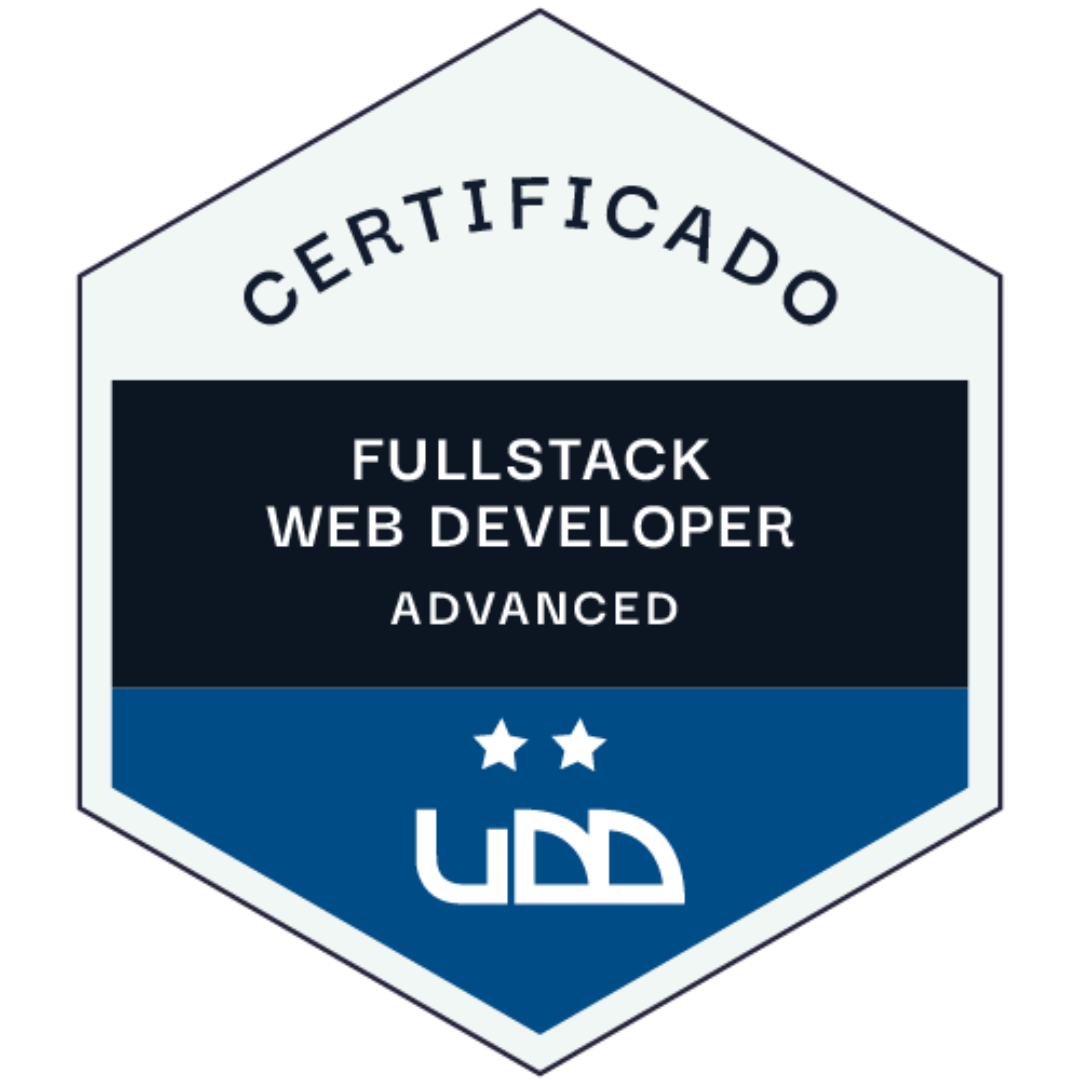 Fullstack Web Developer - Sobresaliente - Credly