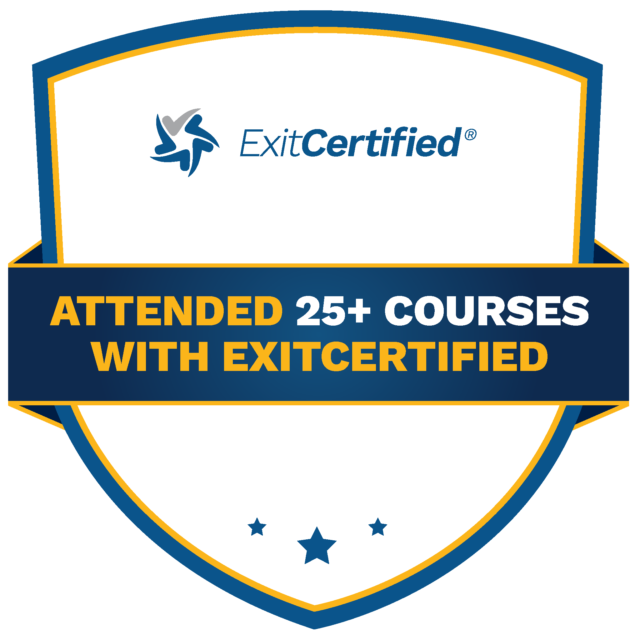Attended 25+ Courses with ExitCertified - Credly