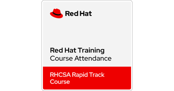 RHCSA Rapid Track Course (RH199) - Ver. 9.3 - Credly