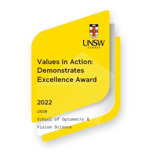 Values in Action: Demonstrates Excellence Award - Credly