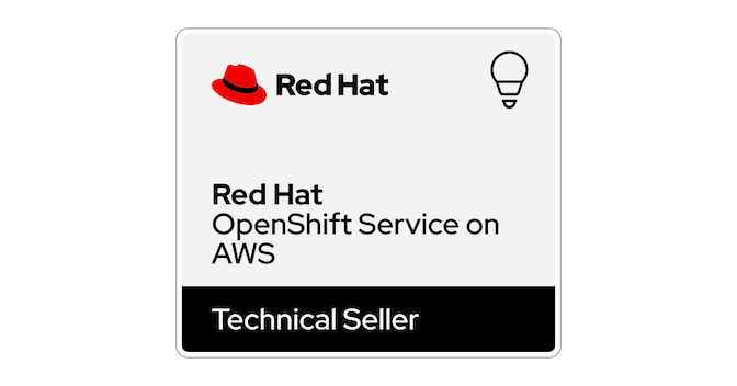 Red Hat OpenShift Service on AWS: Technical Seller - Credly