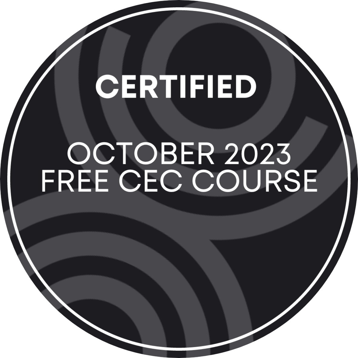 NETWORK October 2023 CEC Course - Credly