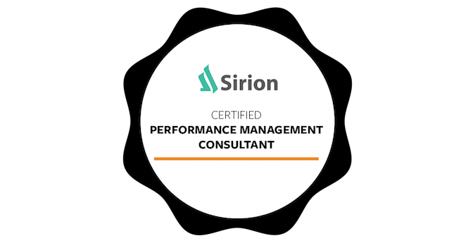 Sirion Certified Performance Management Consultant - Credly