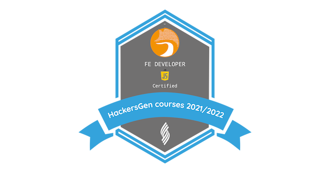 HackersGen Course - Front End Developer - Credly