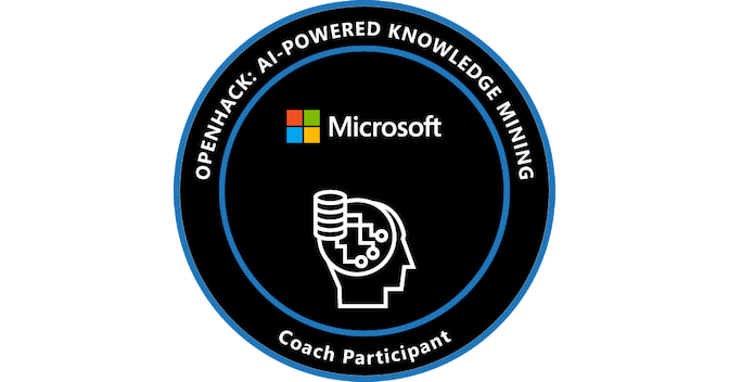 OpenHack: AI-Powered Knowledge Mining Coach - Credly