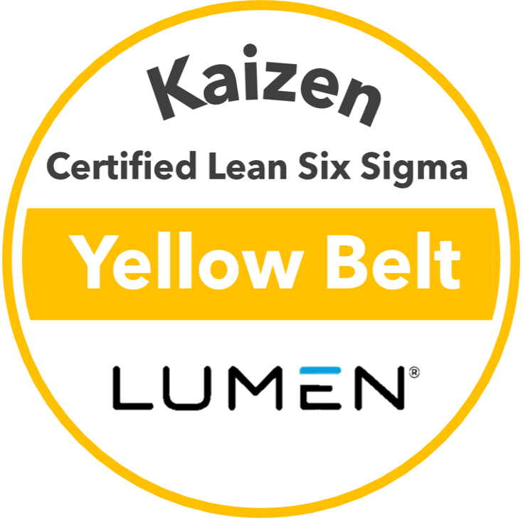 Certified Lean Six Sigma Yellow Belt - Credly