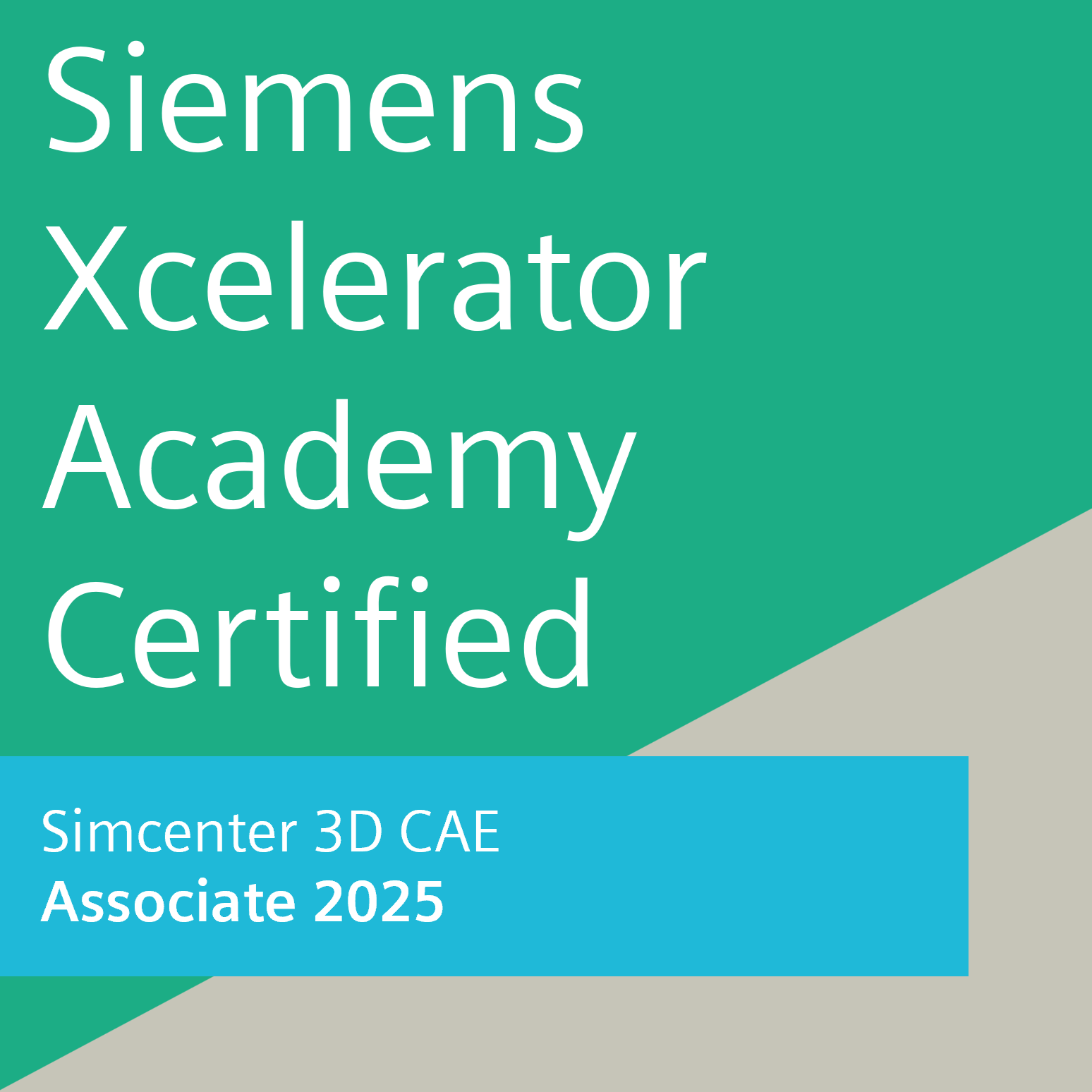Simcenter 3D CAE Certified Associate - Credly