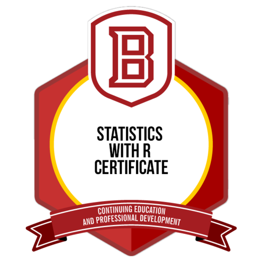 Statistics with R Certificate - Credly