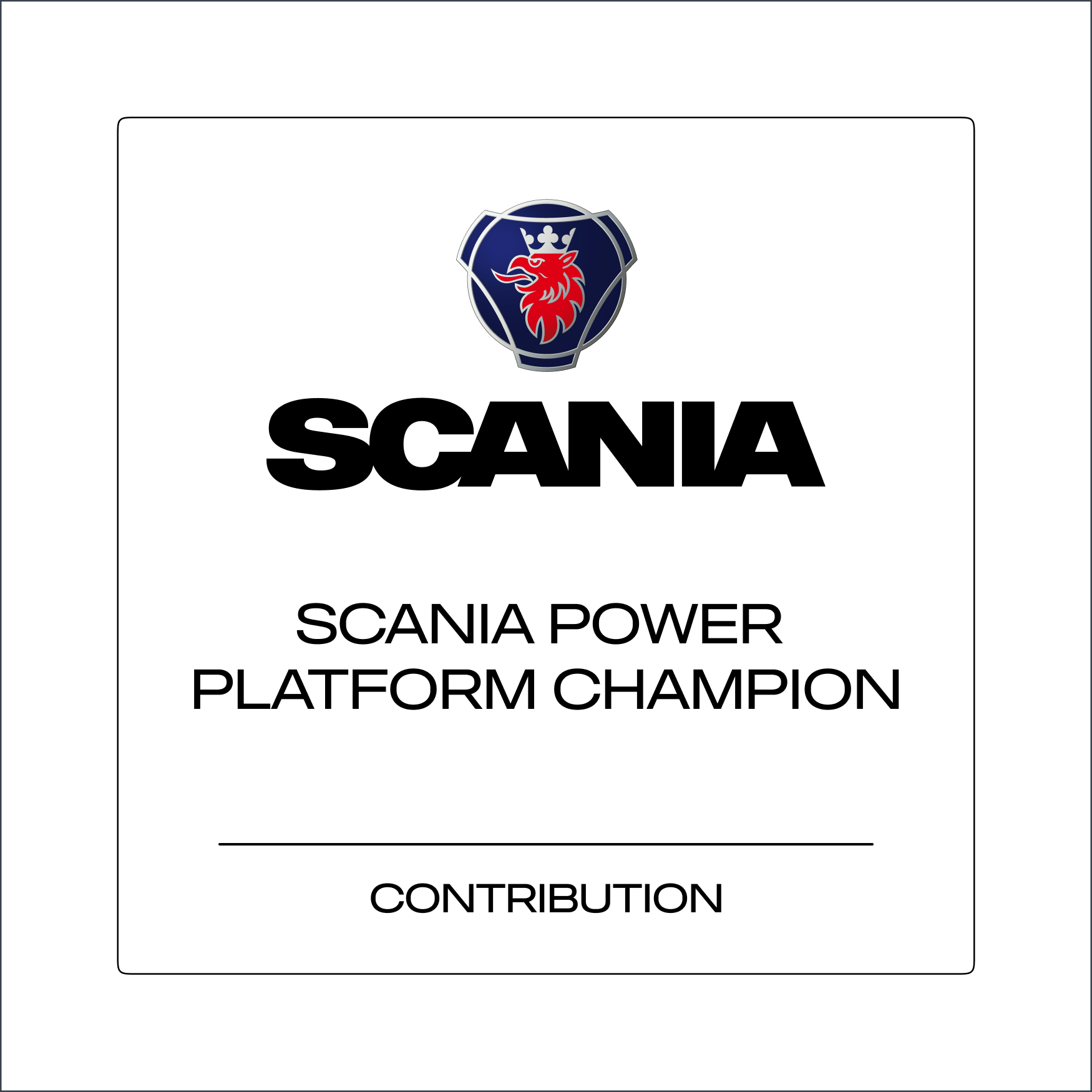 Scania Power Platform Champion - Credly