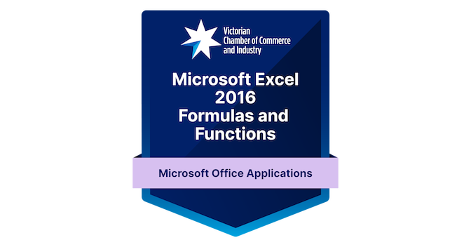 Microsoft Excel 2016 - Formulas and Functions - Credly