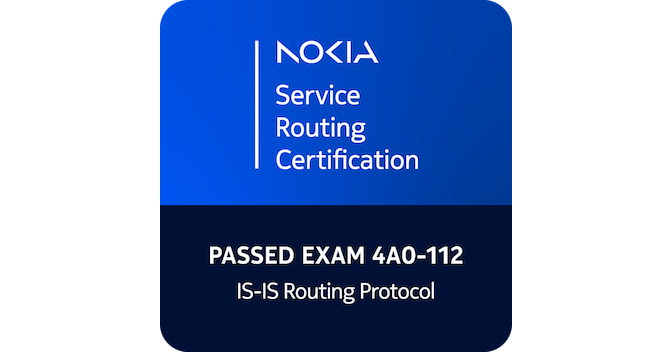 Nokia IS-IS Routing Protocol Exam - Credly