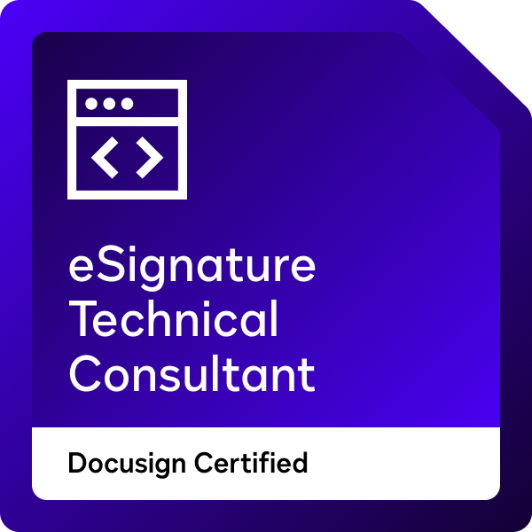 Certified Docusign eSignature Technical Consultant - Credly