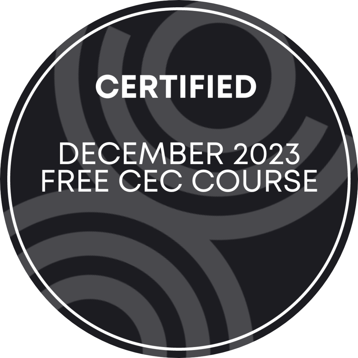 NETWORK December 2023 CEC Course - Credly