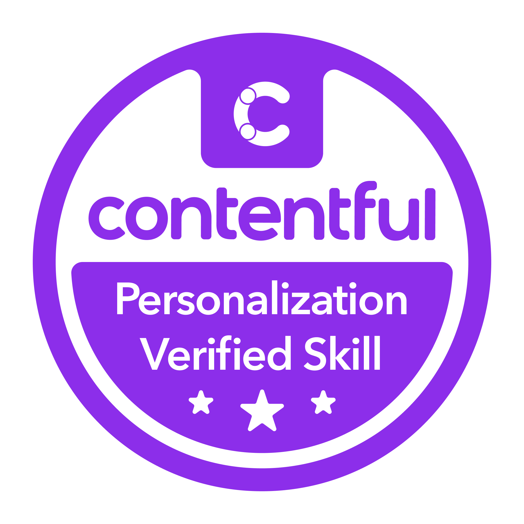 Contentful Verified Skill Badge: Personalization - Credly