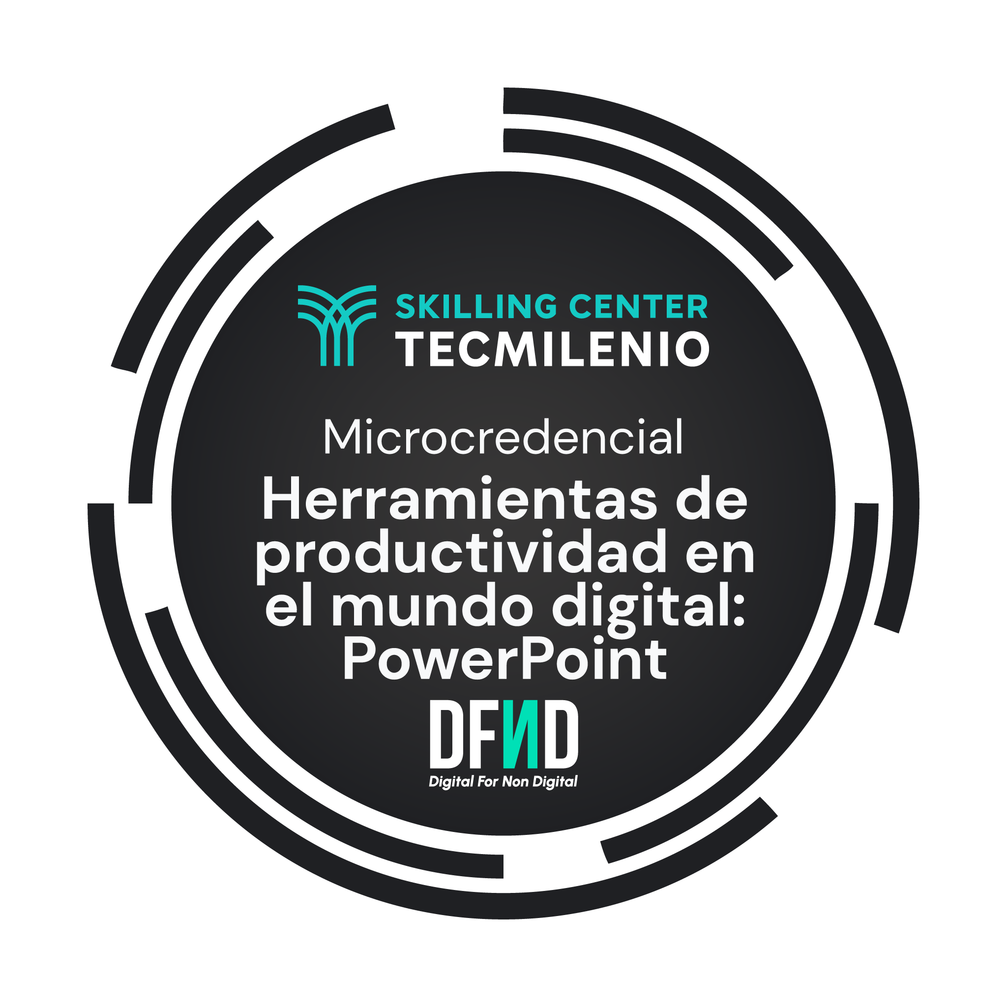 Microcredencial Herramientas de productividad en el mundo digital: PowerPoint - Credly