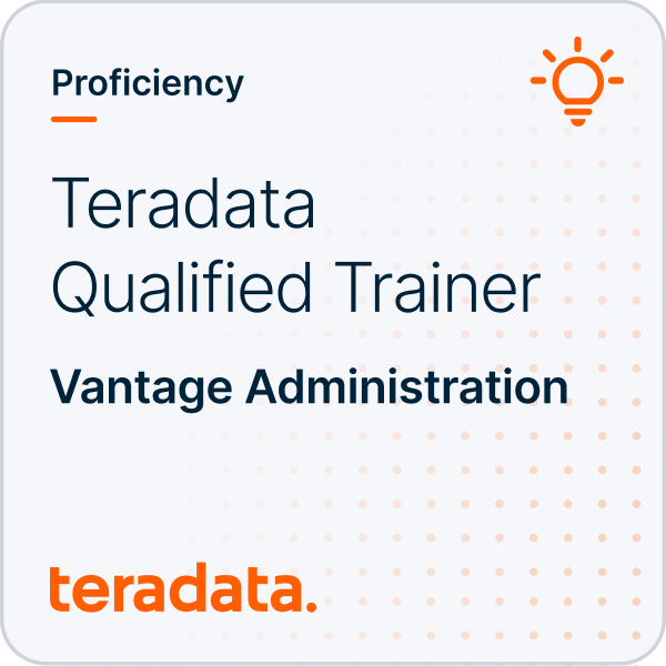 Qualified Trainer - Vantage Administration - Credly