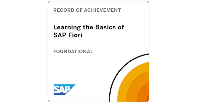 Learning the Basics of SAP Fiori - Record of Achievement - Credly