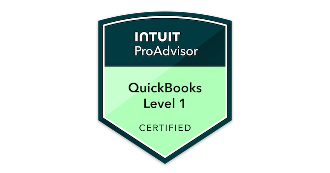 QuickBooks Online Certification Level 1 - Credly
