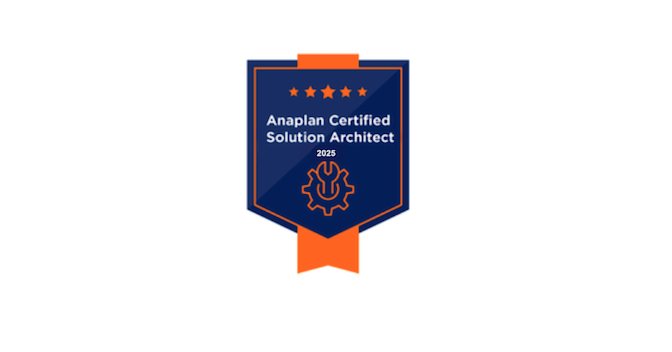 Anaplan Certified Solution Architect Badge 2025 - Credly