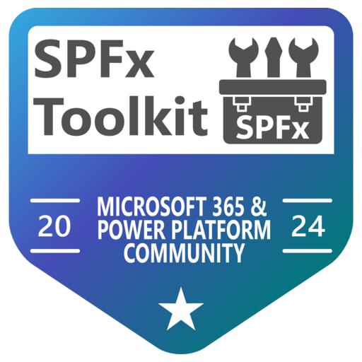 SPFx Toolkit - Microsoft 365 & Power Platform Community 2024 - Credly