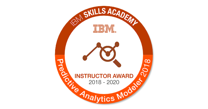 Predictive Analytics Modeler - Instructor Award 2018 - Credly
