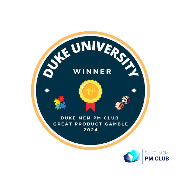 Winner of Great Product Gamble - Credly