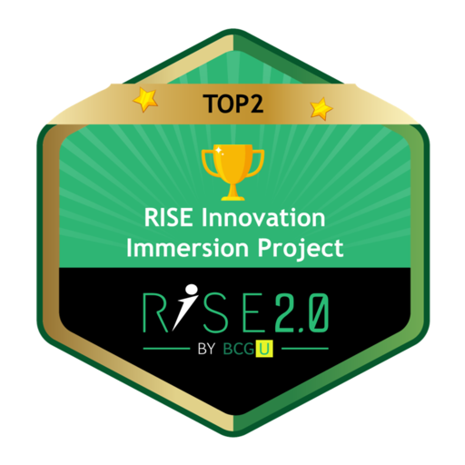 BCG RISE Top 2 Innovation Immersion Project Groups - Credly