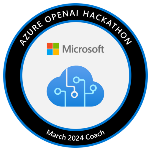 Microsoft Azure OpenAI Hackathon Coach - March 2024 - Credly
