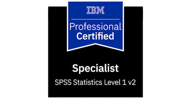 IBM Certified Specialist - SPSS Statistics Level 1 v2 - Credly