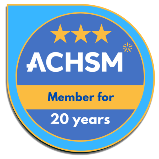 ACHSM member for over 20 years - Credly