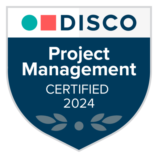 DISCO Project Management Certification (2024) - Credly