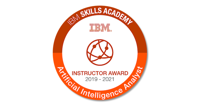 Artificial Intelligence Analyst - Instructor Award 2019 - Credly