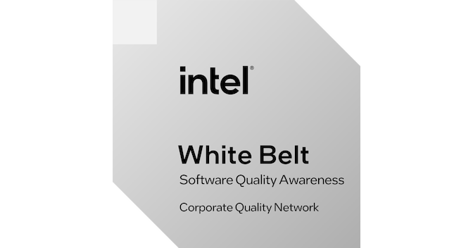 Corporate Quality Network SW Quality White Belt - Credly