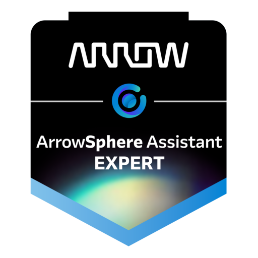 ArrowSphere Assistant Expert badge - Credly