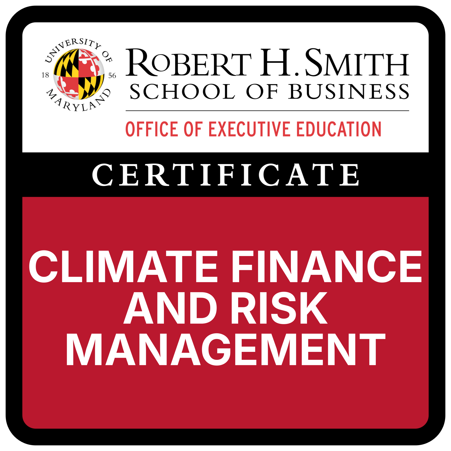 Climate Finance and Risk Management - Credly