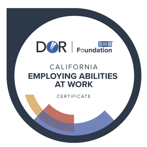 California Employing Abilities at Work Certificate - Credly