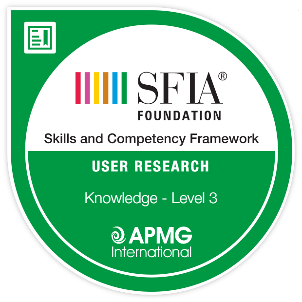 SFIA - Knowledge - User research (URCH) - Level 3 - Credly